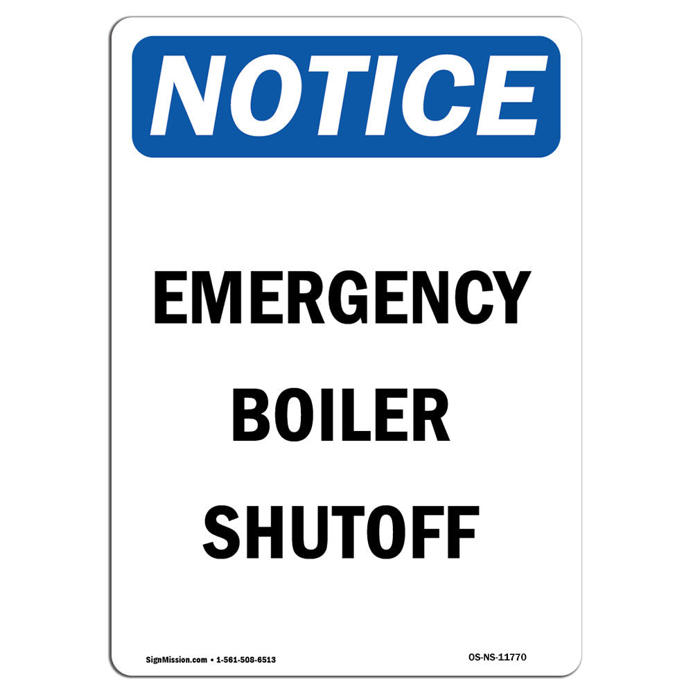 SignMission Emergency Boiler Shutoff Sign | Wayfair