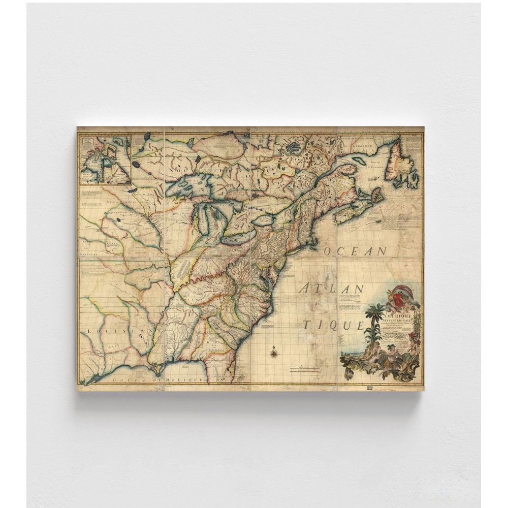WeFrameArt French And English Settlements In The US 1777, USA Historic ...