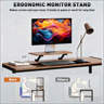 17 Stories Reversible Industrial Computer Writing Desk With Monitor ...