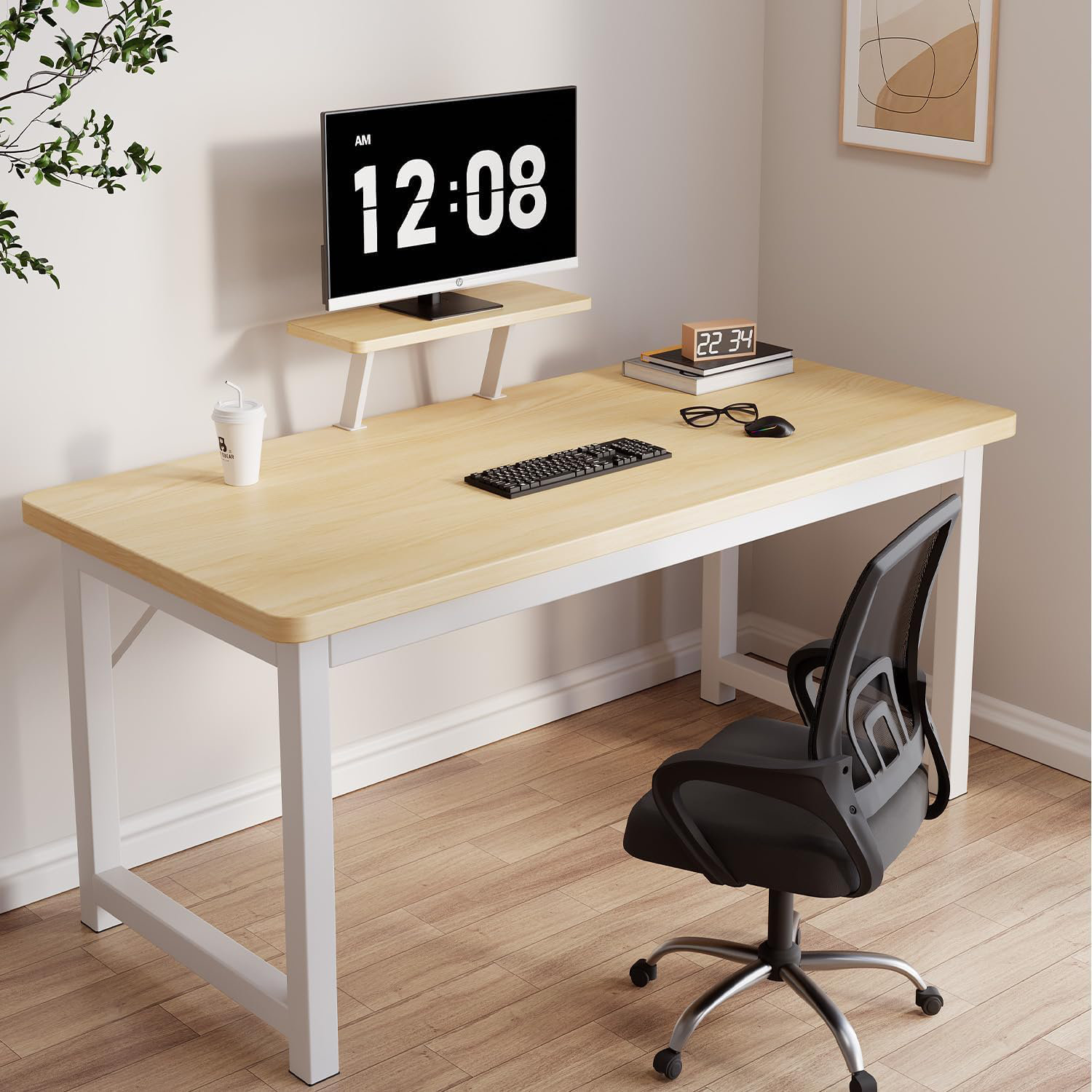 Ebern Designs 31.5 Inch Small Office Desk Computer Table With Monitor ...