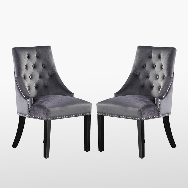 Mercer41 Scott Upholstered Dining Chair | Side Chair | Wooden Legs ...