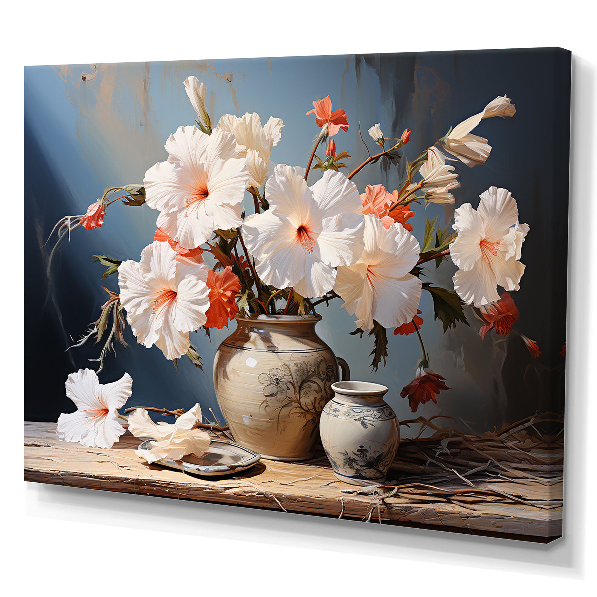 Bay Isle Home™ Hibiscus Farmhouse Still Life Memory On Canvas Print ...