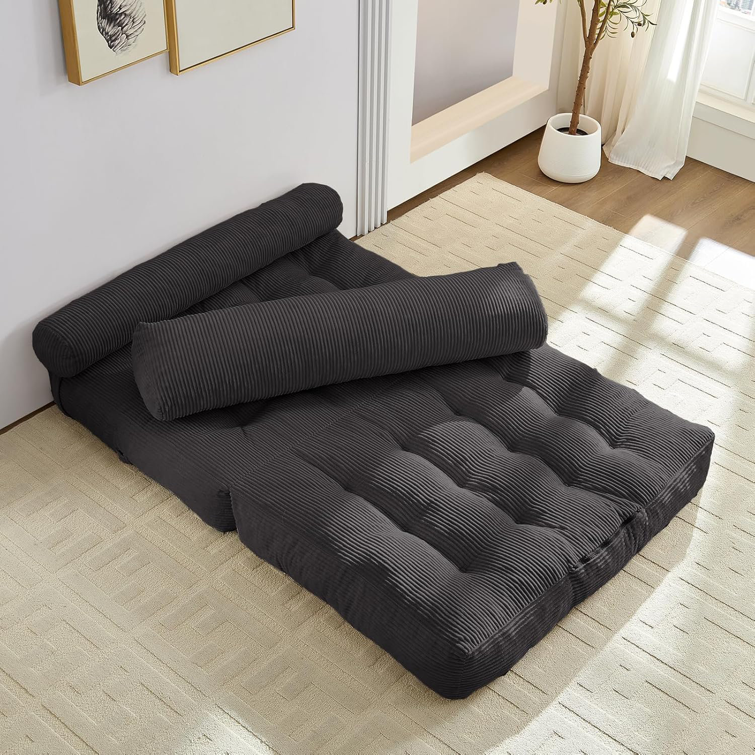 Mercer41 Folding Sofa Bed, Convertible Sleeper Chair With Pillow & Back ...