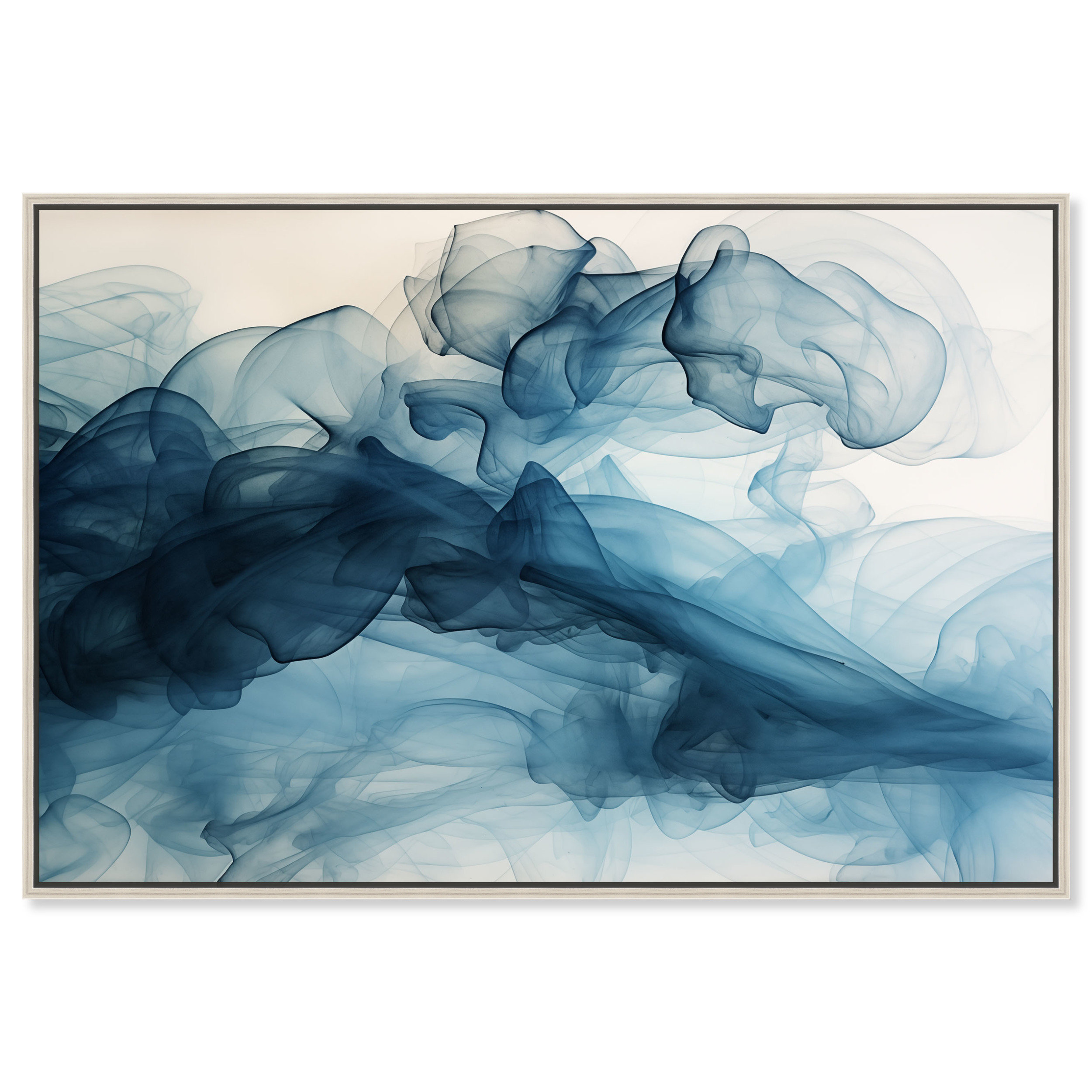Orren Ellis Inked Waves Golden Blue Abstract Wall Art by Orren Ellis ...