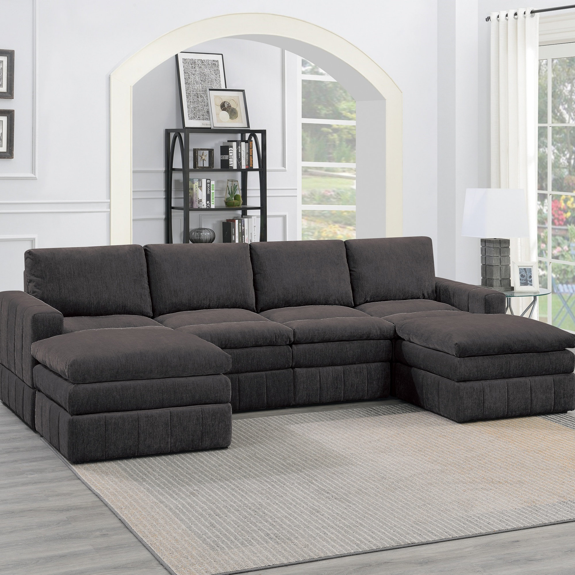 Brayden Studio® Contemporary 6Pc Set Modular Sectional Set 2X One Arm ...