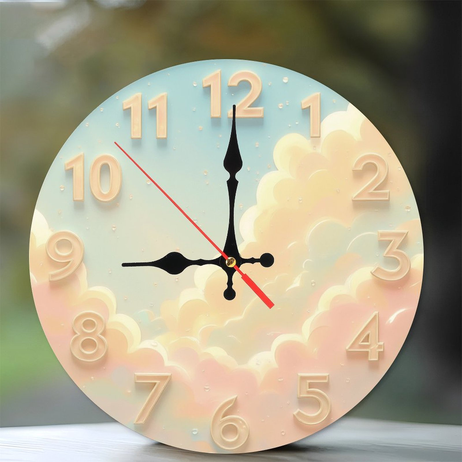 Dakota Fields 10" Round MDF Wall Clock with Silent Quartz Movement and ...