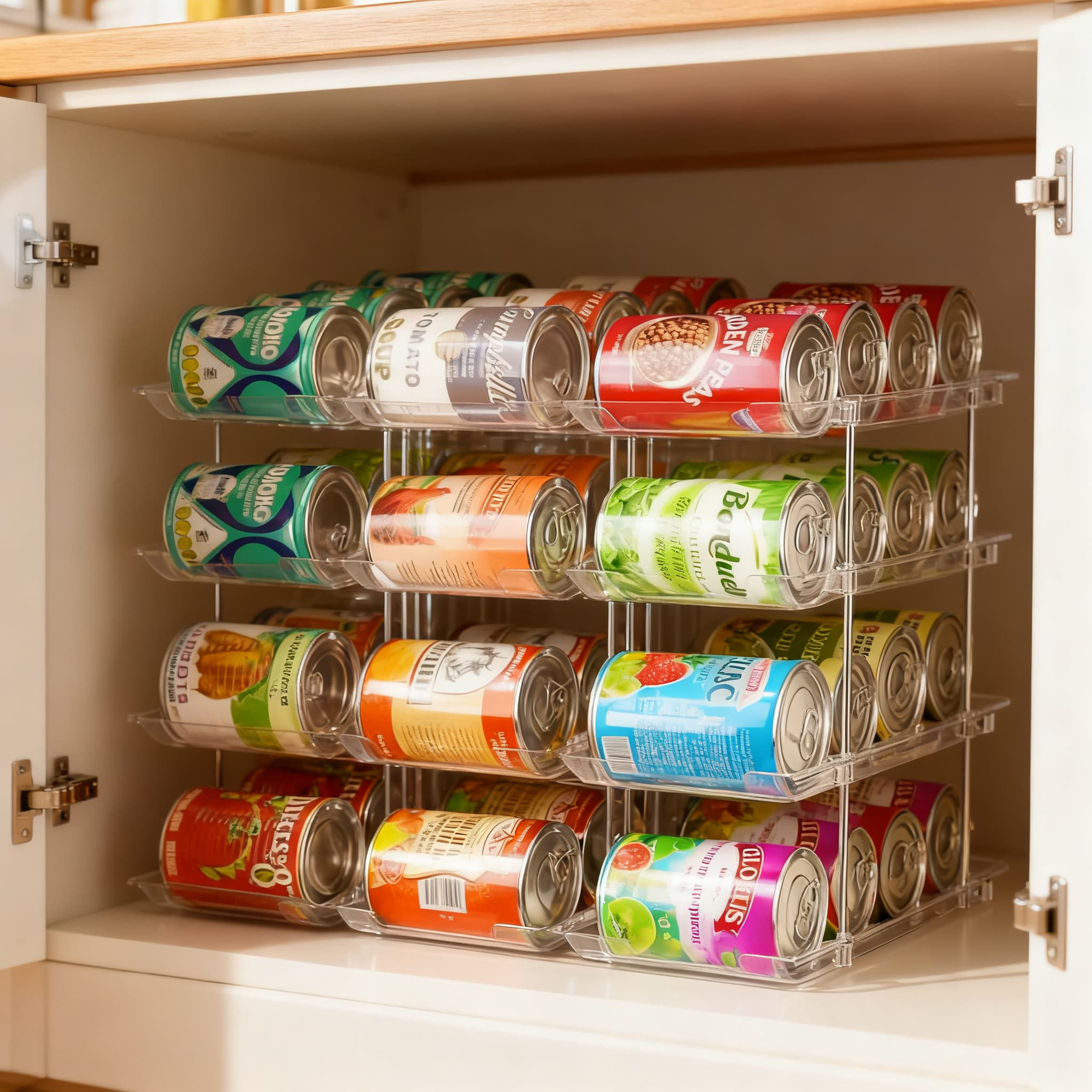 Rebrilliant Automatic Rolling Can Organizer For Pantry And Refrigerator ...