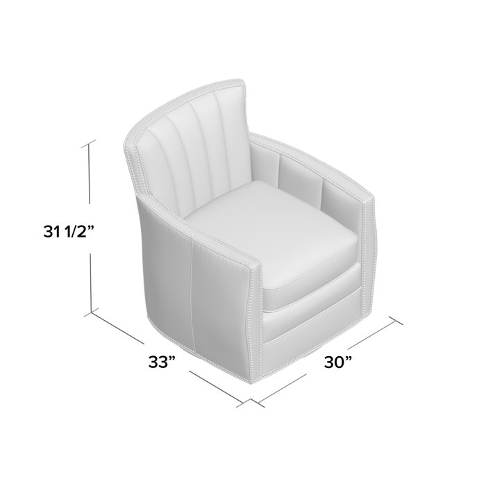 Hooker Furniture Carson Leather Swivel Club Chair & Reviews | Wayfair