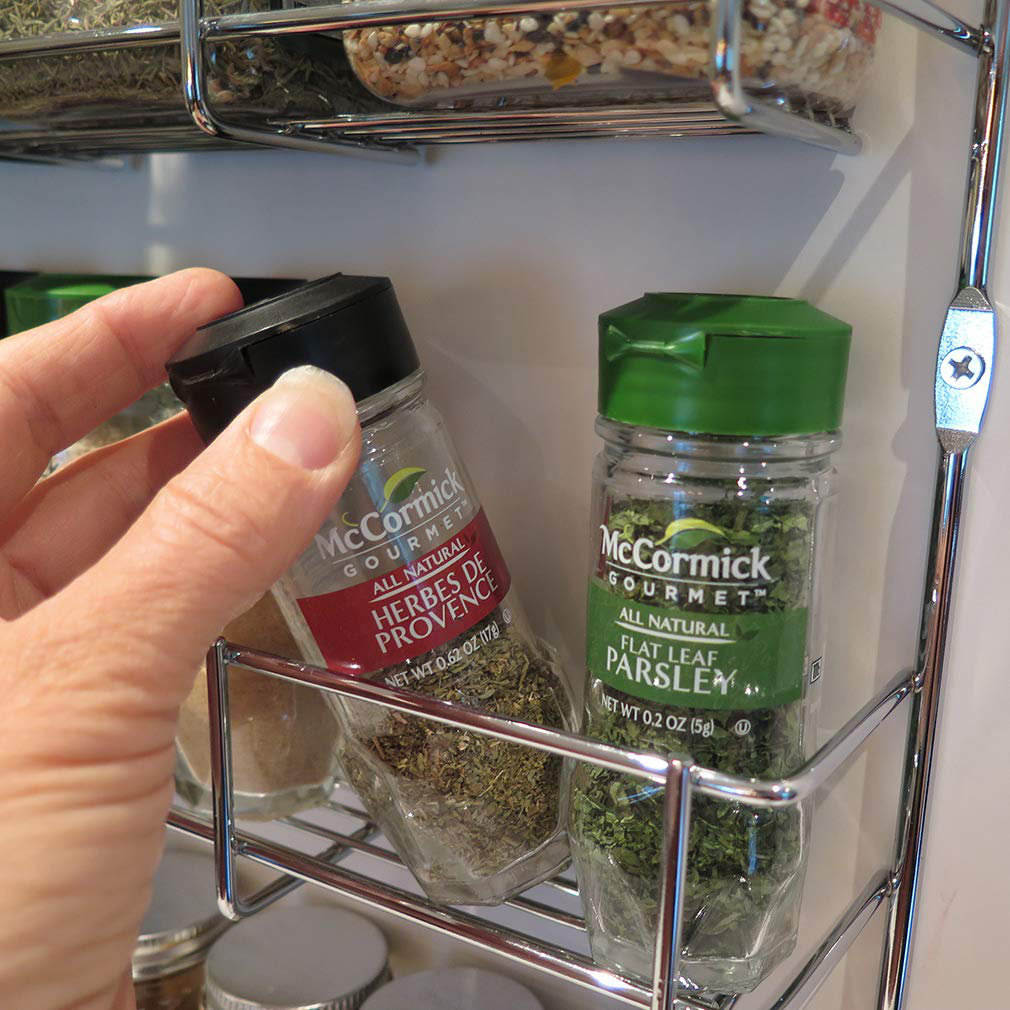 Rebrilliant 5-Tier 40-Jar Hanging Spice Rack/Wall-Door Mount/Pantry ...