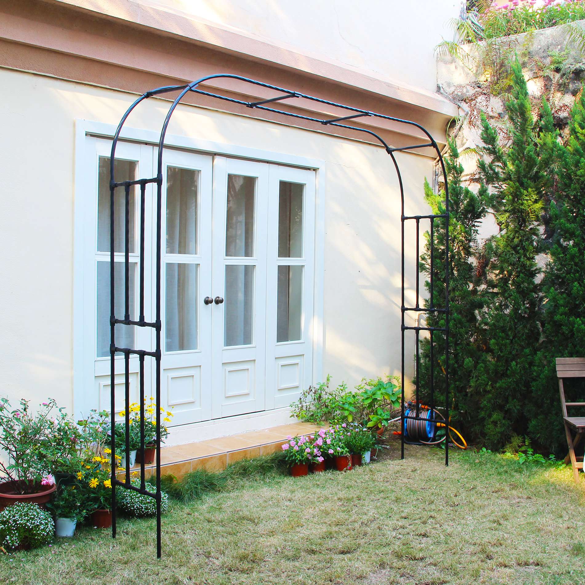 Scendor Arch For Climbing Vines Garden Arbor 94.5" H X 98.4" W ...