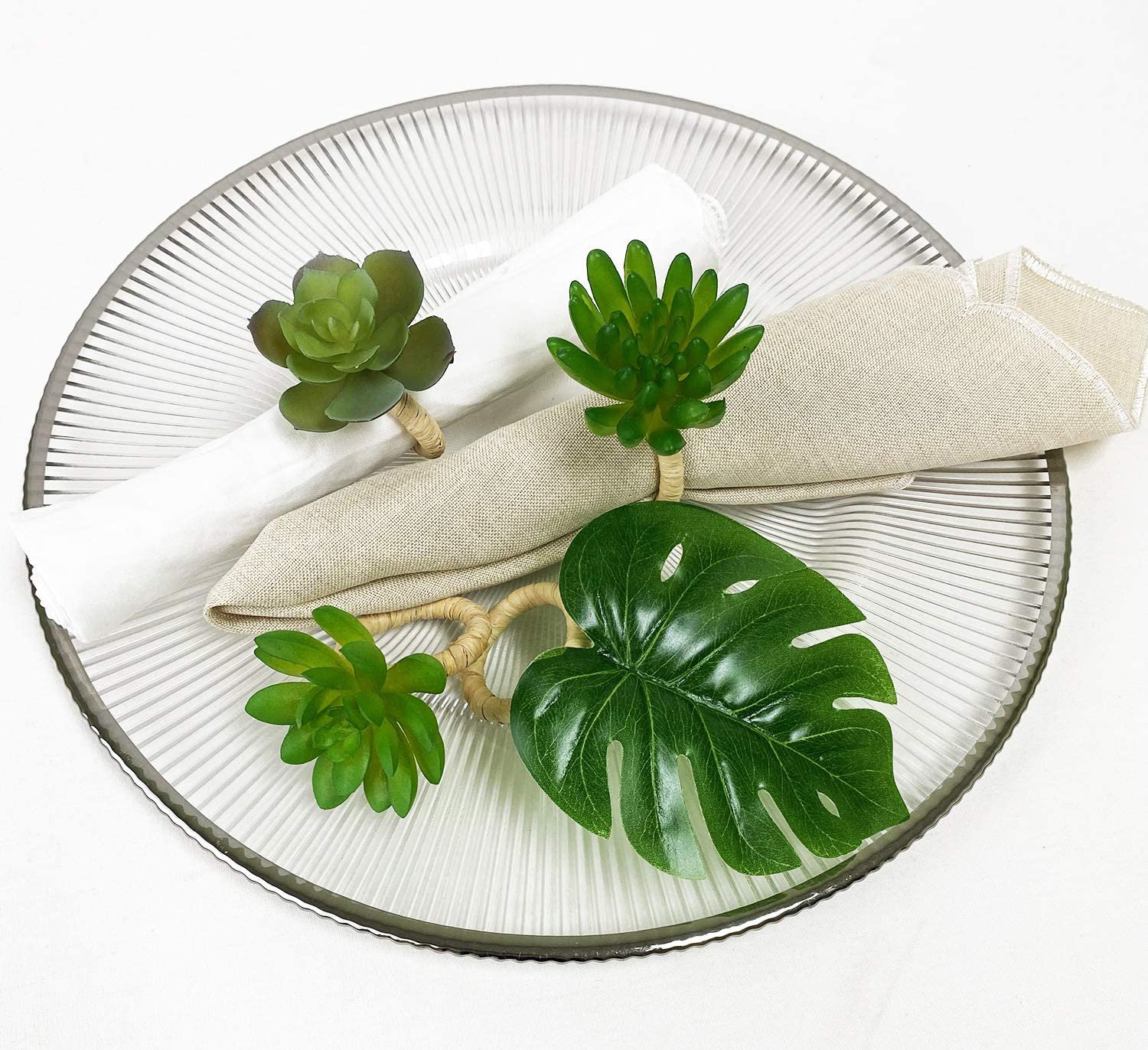 Bay Isle Home™ Green Desert Succulent Decorative Napkin Rings, Set Of 4 ...