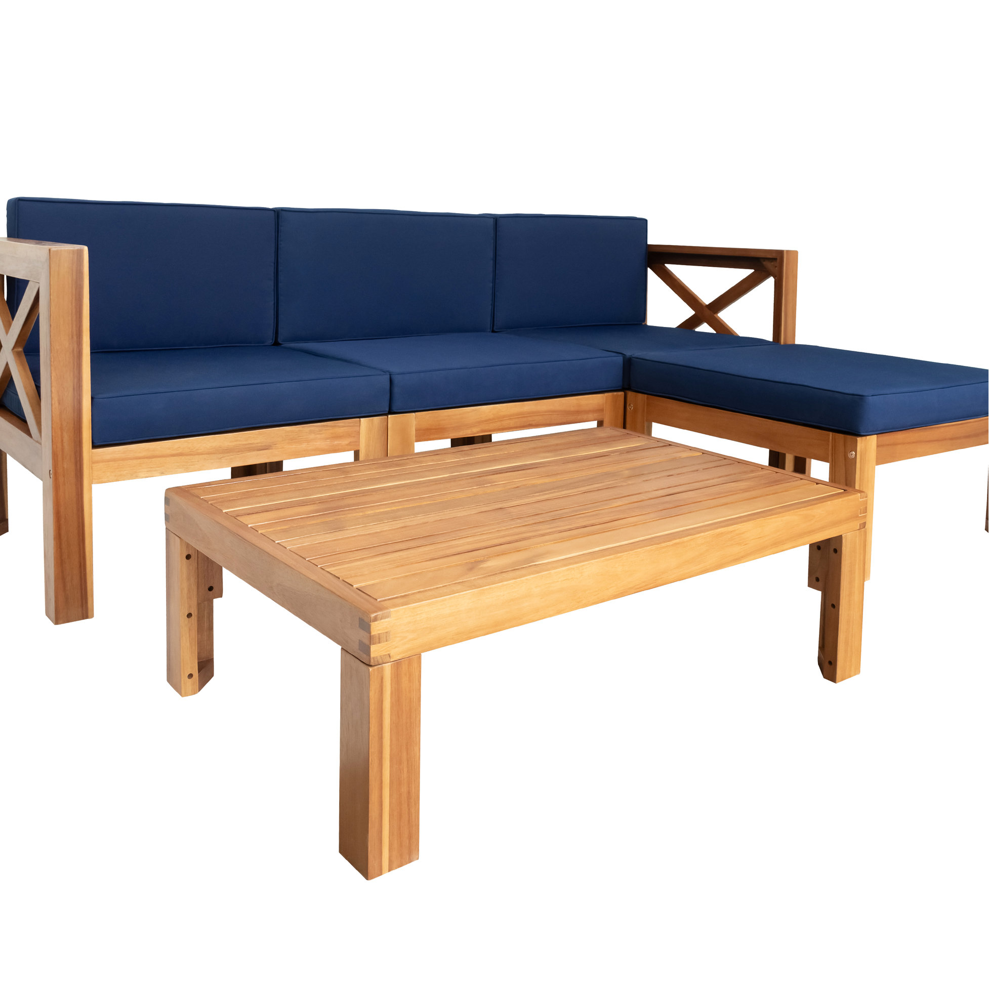 Gracie Oaks 5 Outdoor Patio Sectional Seating Group With Cushions ...
