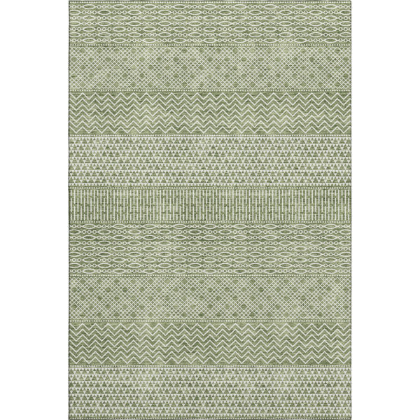Bungalow Rose Premium Machine Washable Prisco Green Rug | Wayfair
