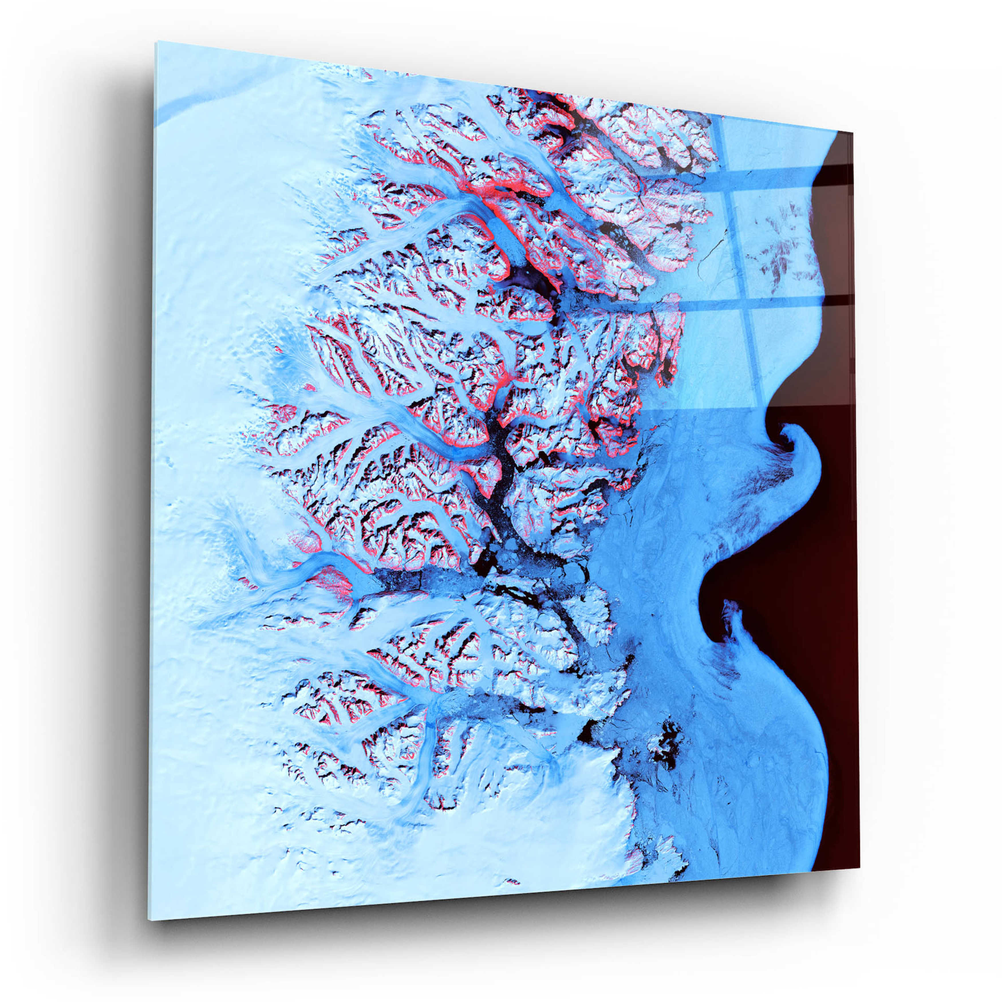 Trinx 'Earth As Art: Ice Waves,' Acrylic Glass Wall Art, 12"X12 ...