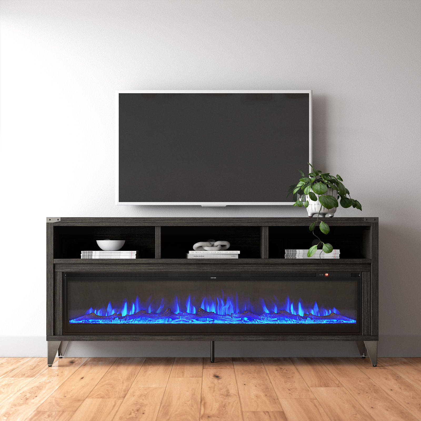 Millwood Pines Bowrah TV Stand for TVs up to 75" with Electric ...