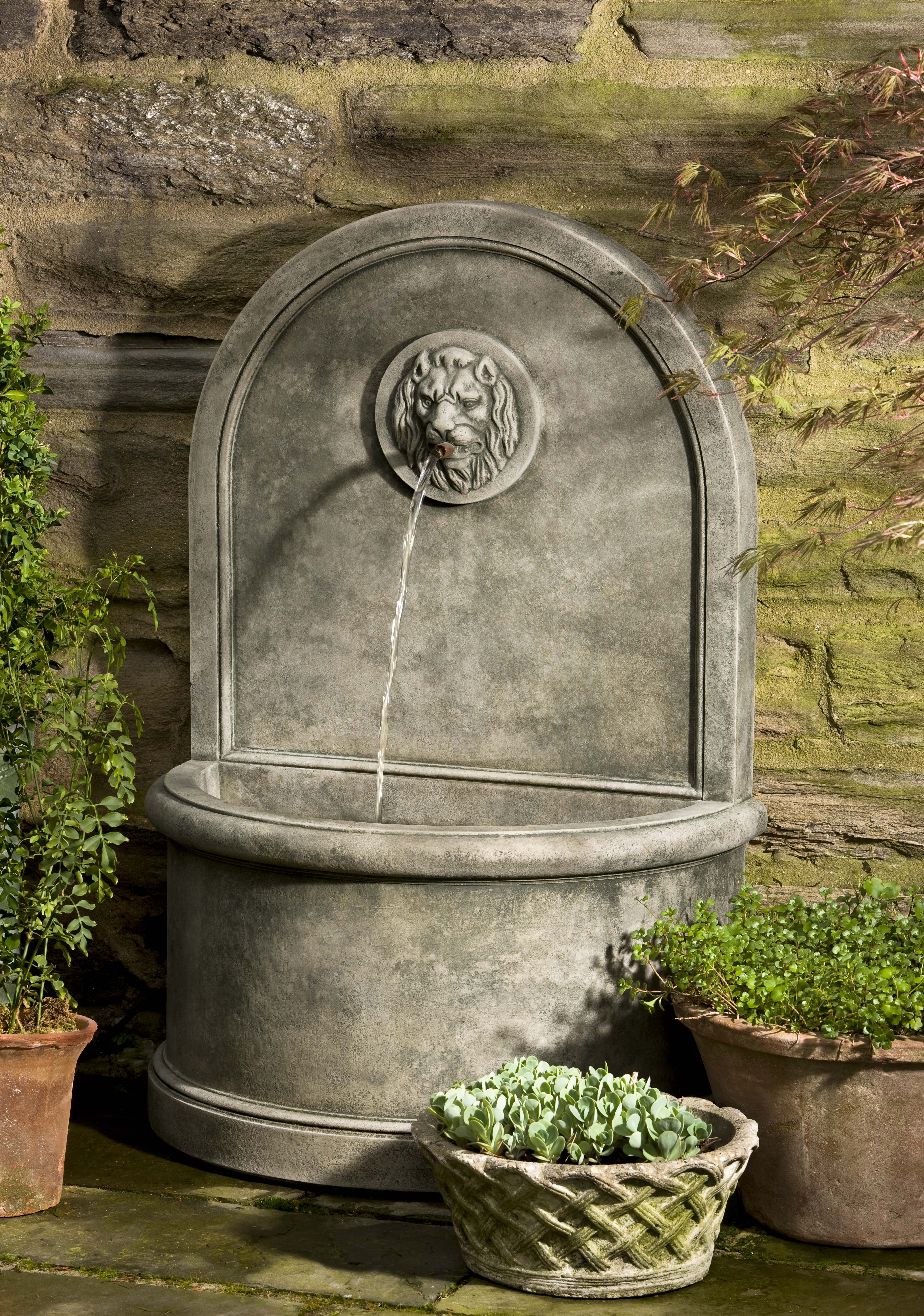 Campania International Lion Concrete Wall Fountain | Wayfair