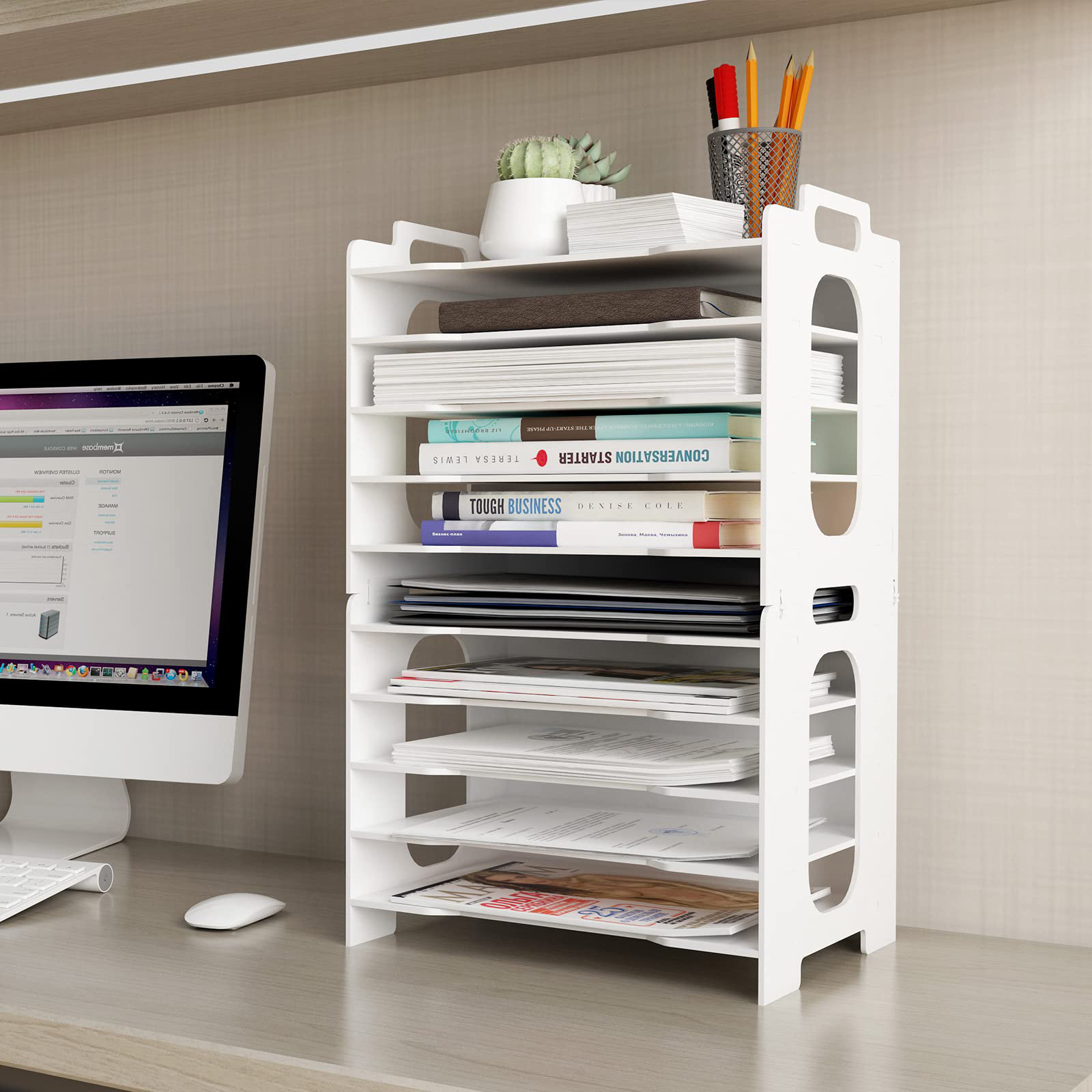 Latitude Run® Desk Desktop Organizer File Holder | Wayfair