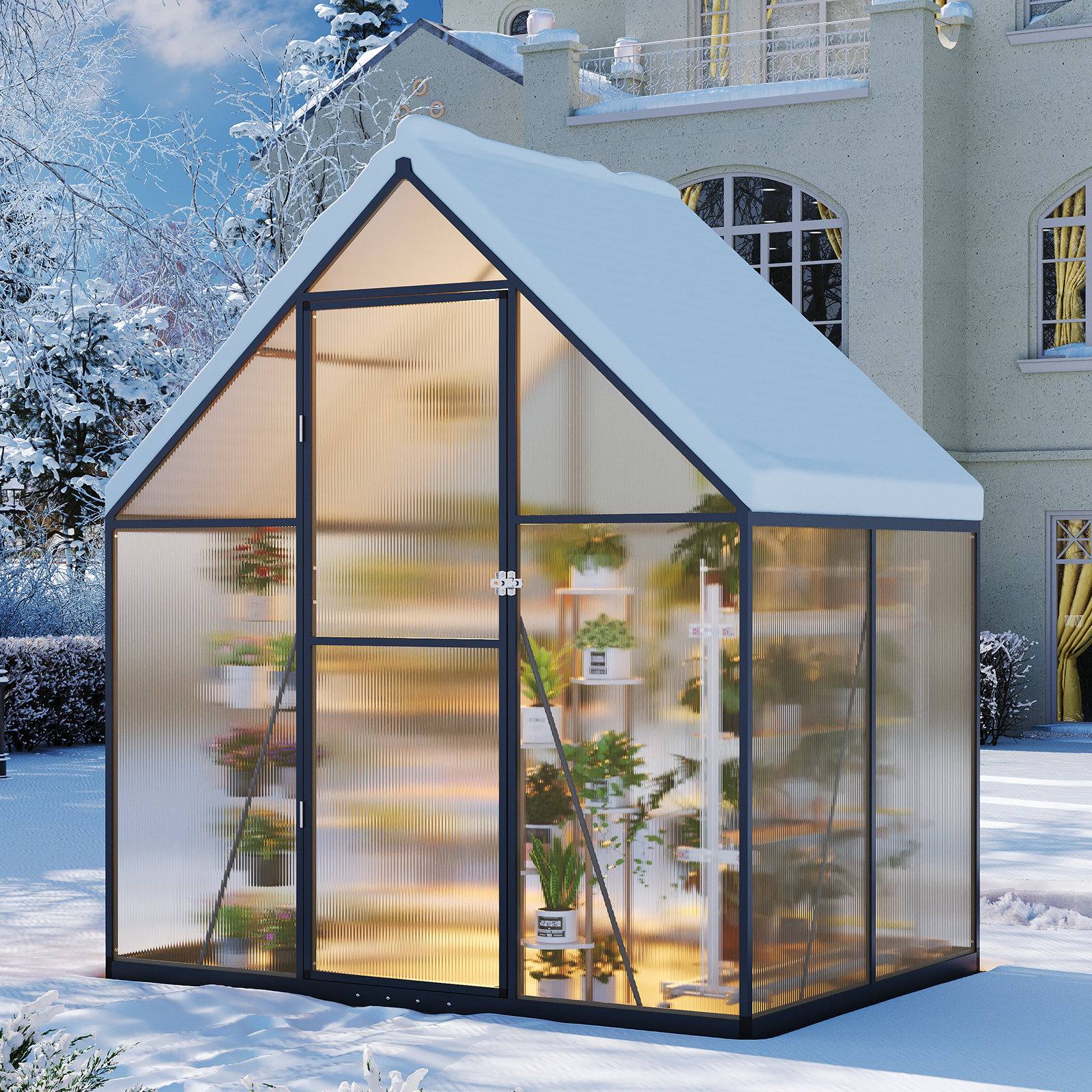 Aoxun 4 Ft. W X 6 Ft. D Ft Outdoor Greenhouse - Wayfair Canada