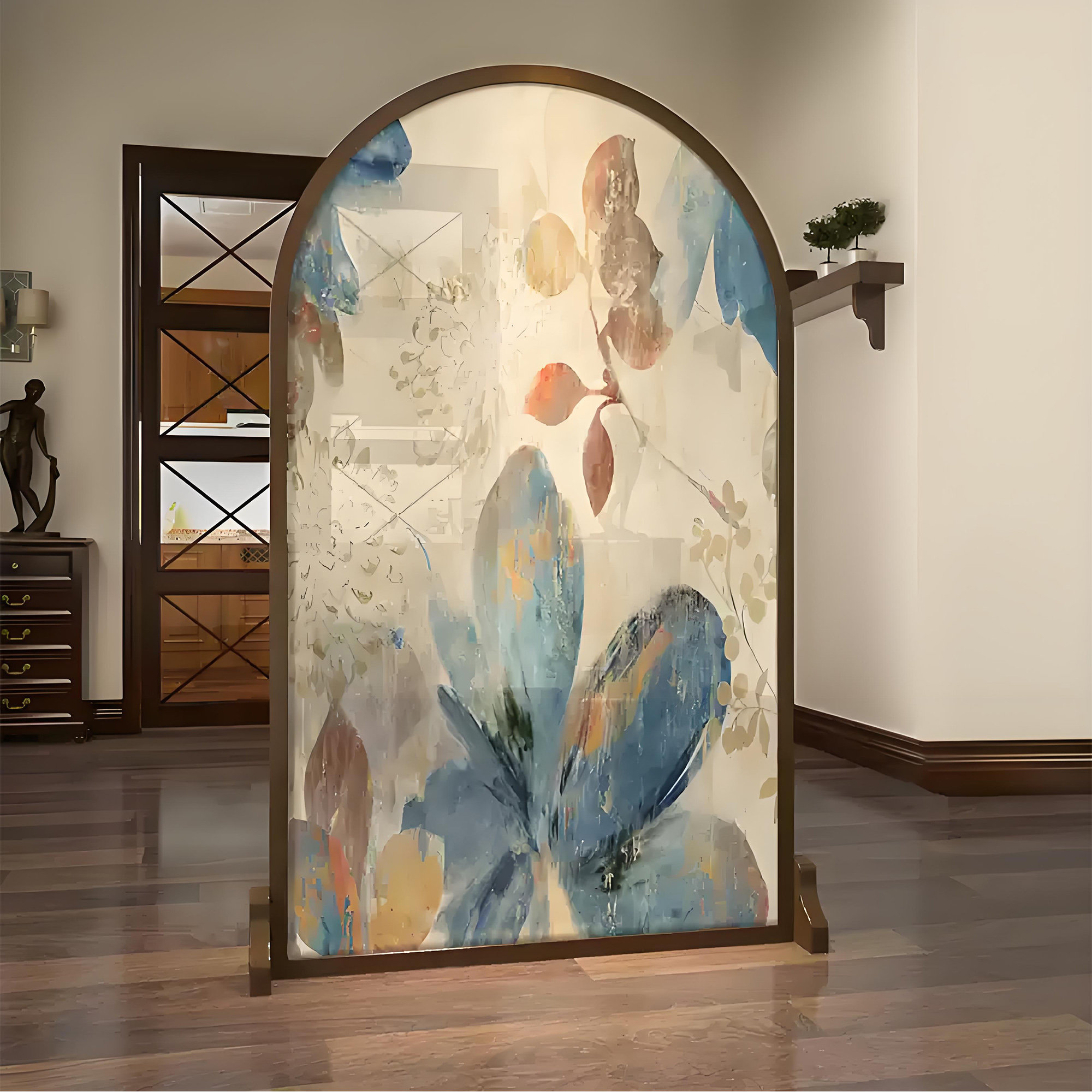 Red Barrel Studio® Artistic Floral Room Divider | Wayfair
