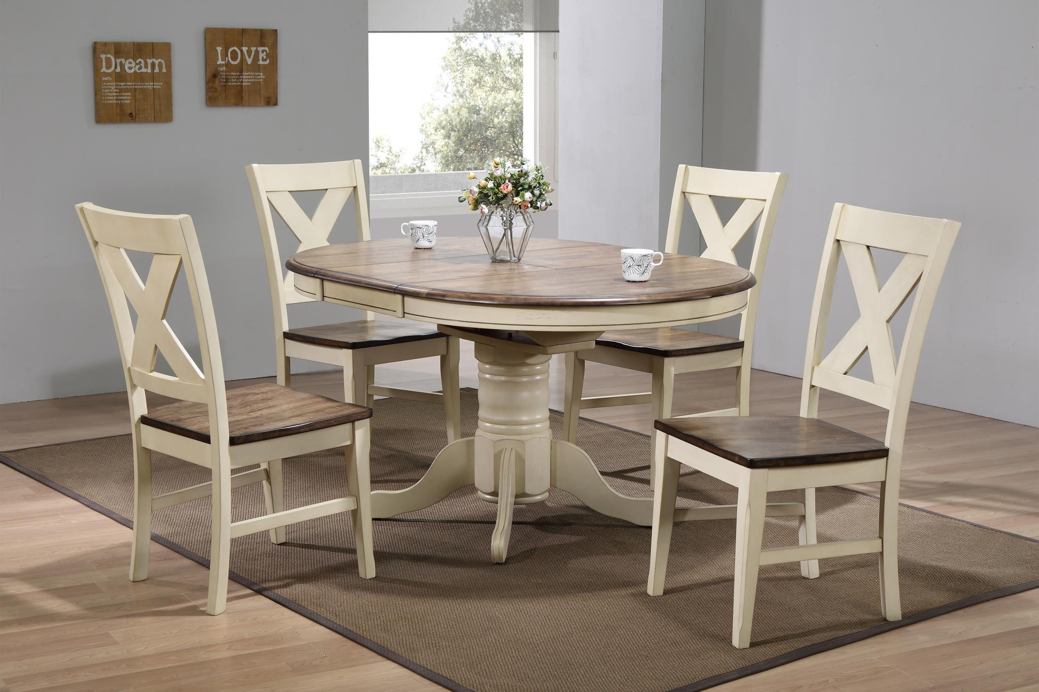 August Grove® Maci 4 - Person Butterfly Leaf Dining Set | Wayfair