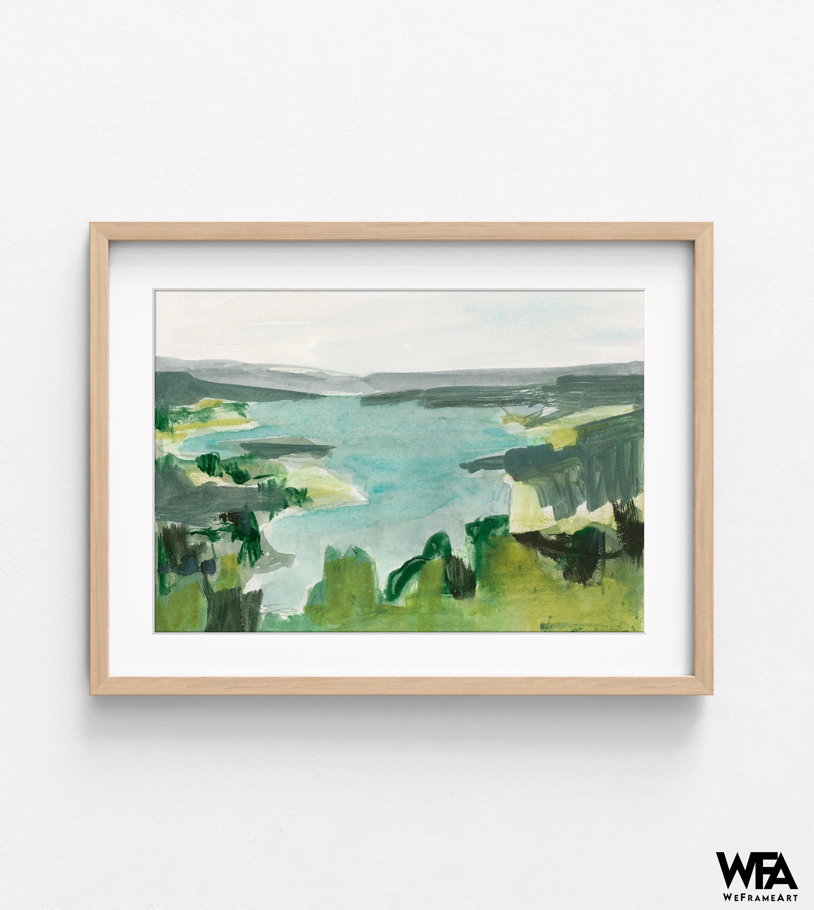 WeFrameArt Riverside Sketch II By Jacob Green, River Painting Print ...