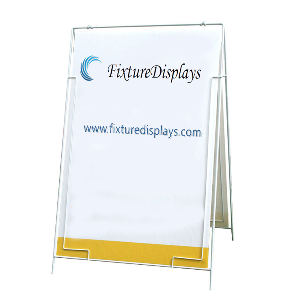 Fixturedisplays® Wire A-Frame Menu Sign A-Board Grass Spike With ...