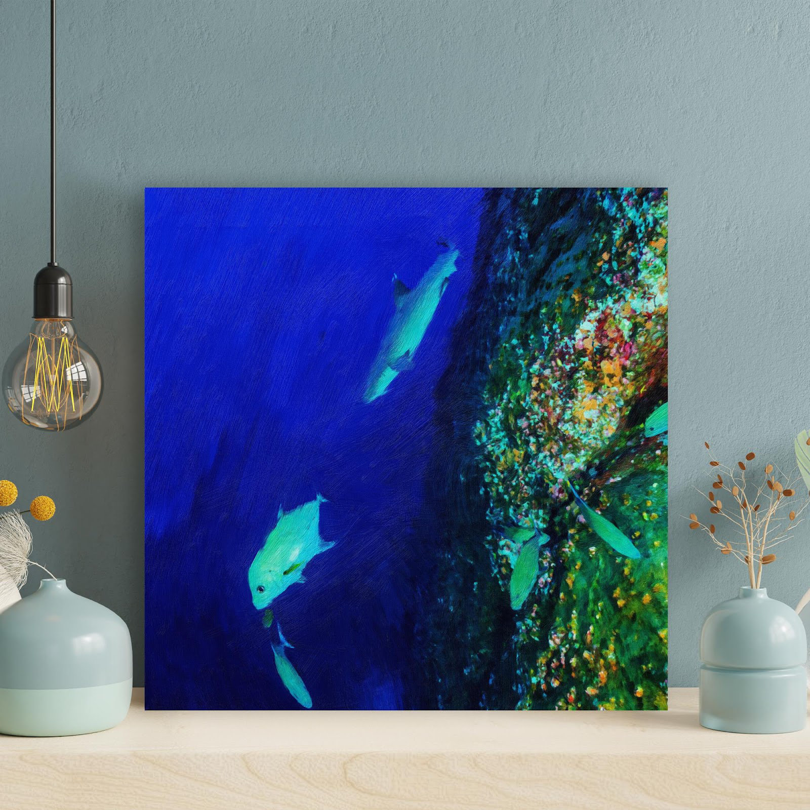 Rosecliff Heights Gray Shark - 1 Piece Square Graphic Art Print On ...