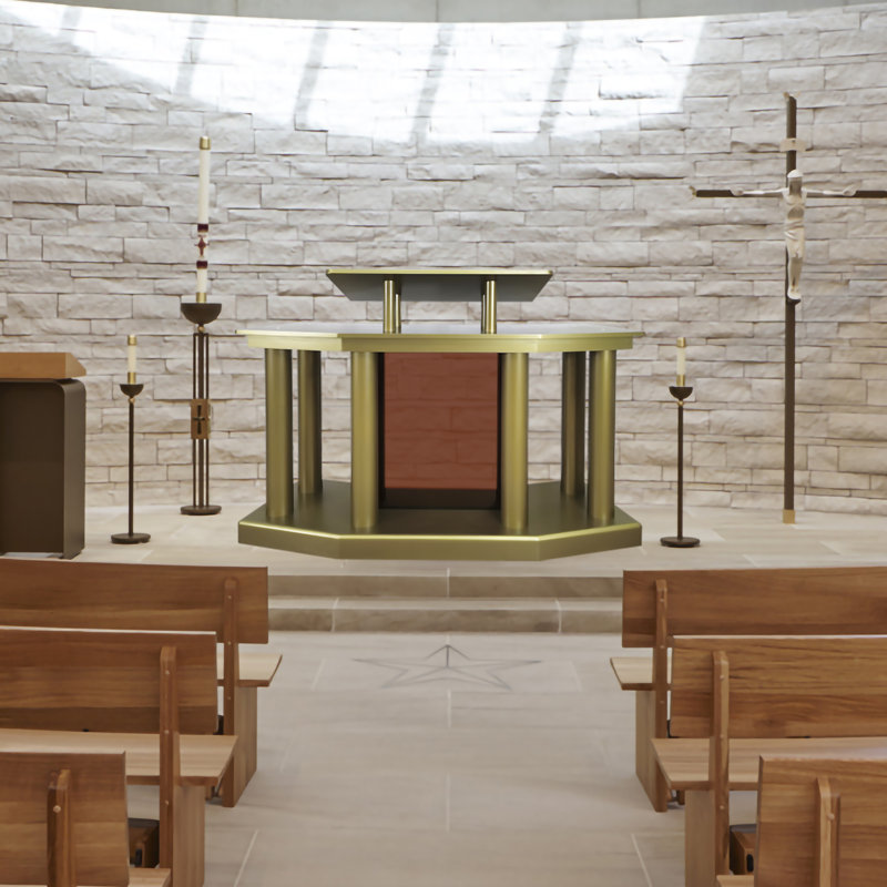 FixtureDisplays Large Church Pulpit, Deluxe Podium Lectern, Debate ...