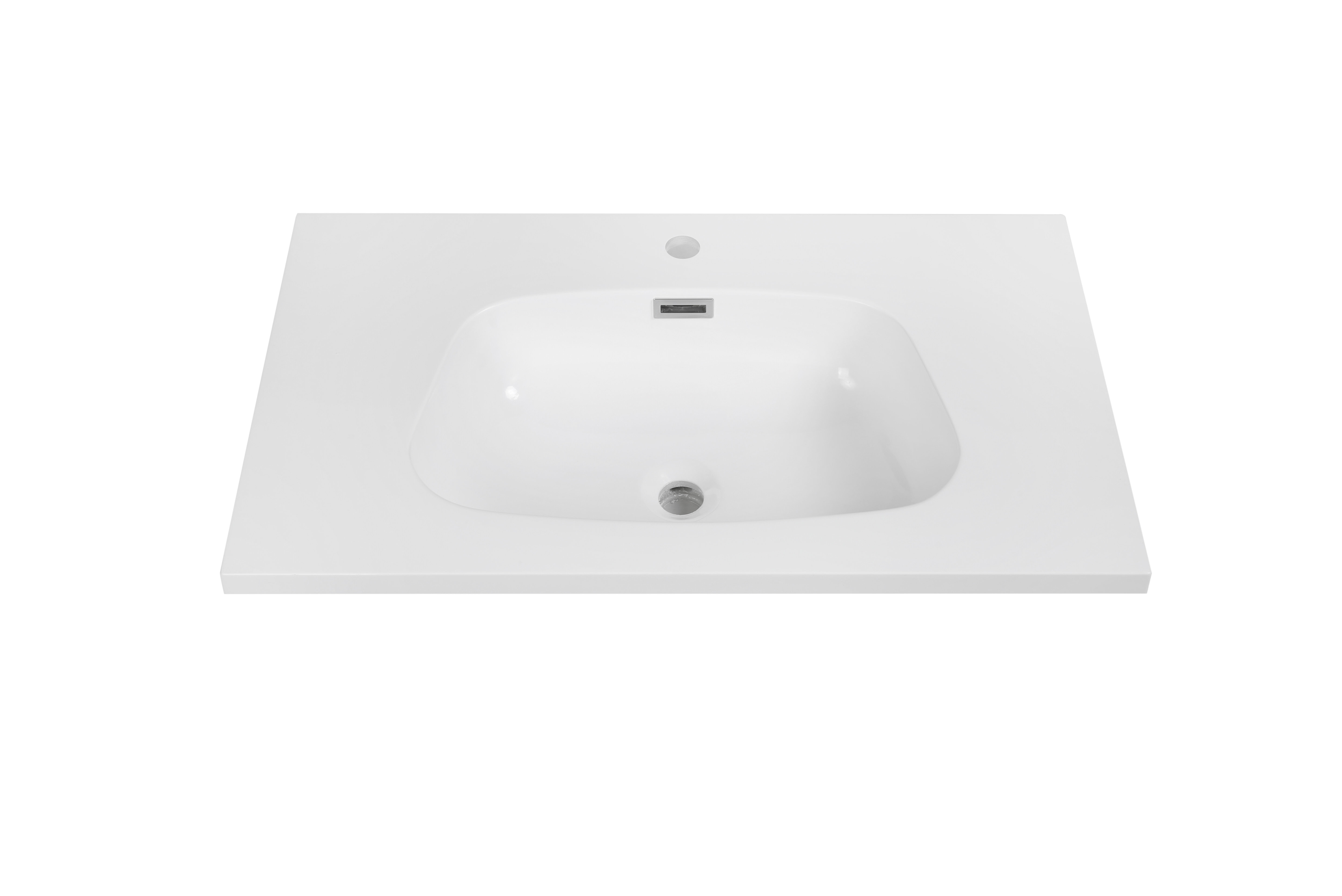 Streamline Bath 31.5" Solid Surface Resin Streamline Vanity Top ...