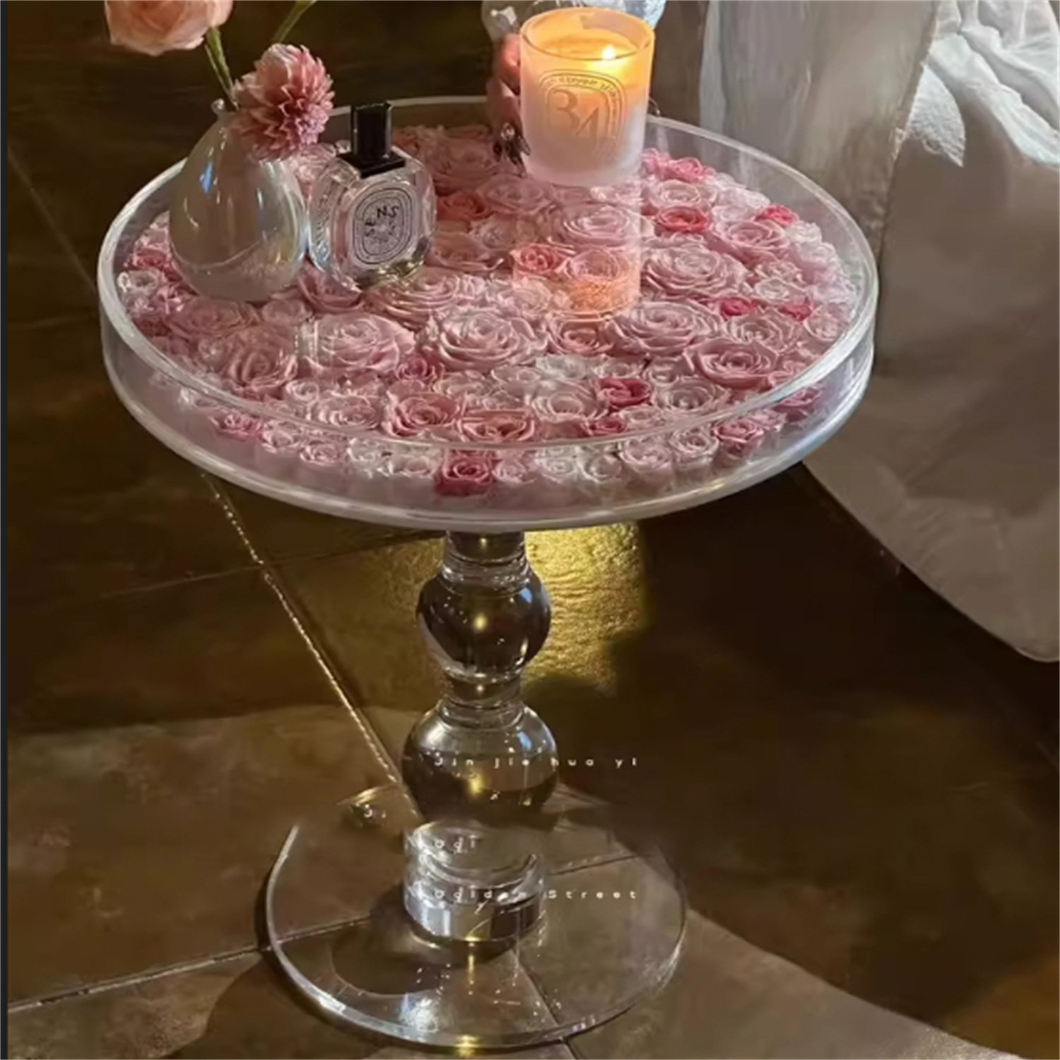 House of Hampton® Side Table, Acrylic Crystal Side Table, Living Room ...