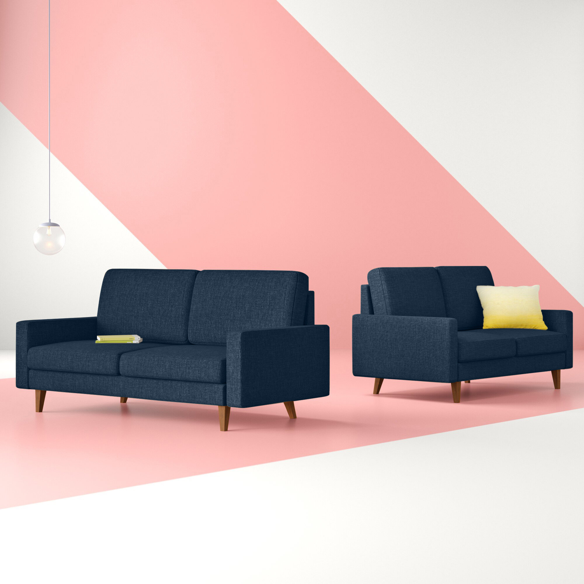 George Oliver Christo 2 Piece Standard Living Room Set & Reviews | Wayfair