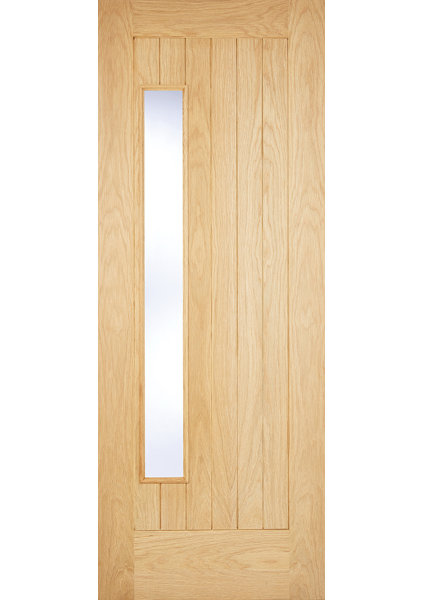 LPD Doors Newbury 1L Glazed Oak External Door & Reviews | Wayfair.co.uk