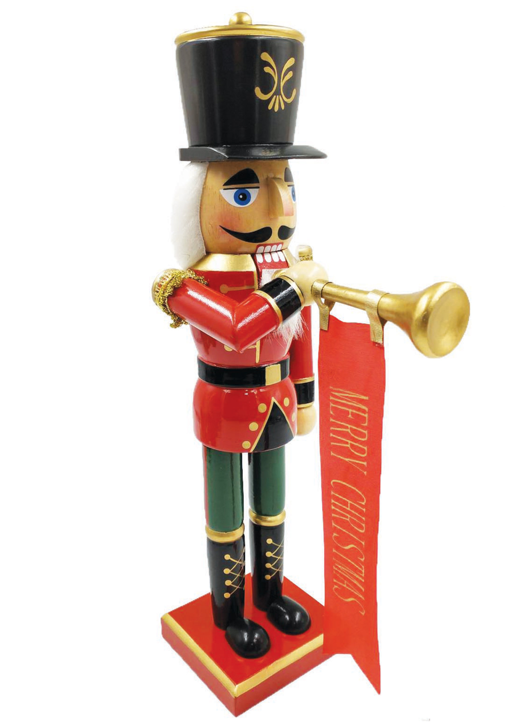 The Holiday Aisle® 14" Bugling Merry Christmas Nutcracker & Reviews ...
