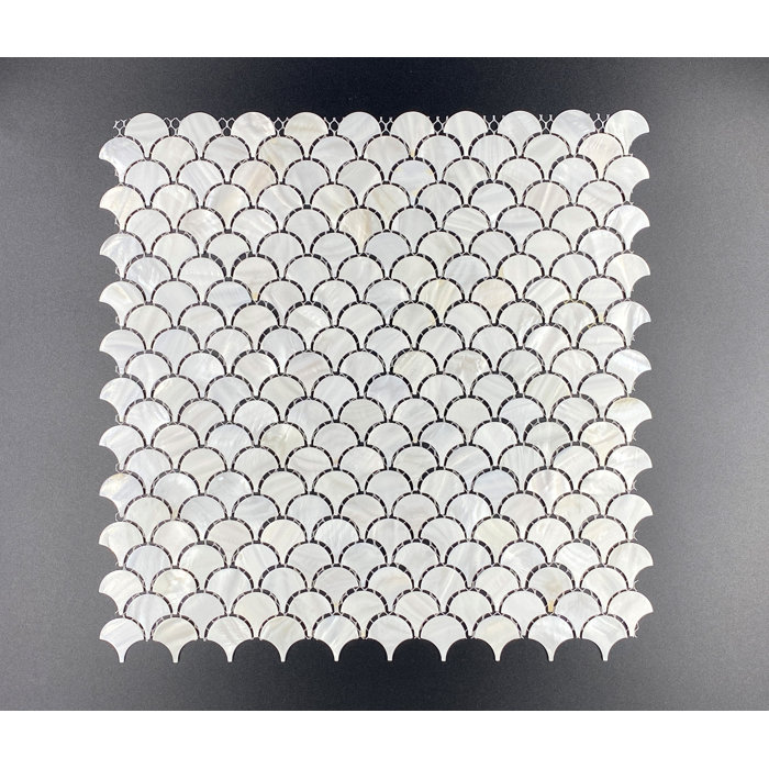 ES Stone 1" x 1" Seashell Fish Scale Mosaic Wall Tile & Reviews ...
