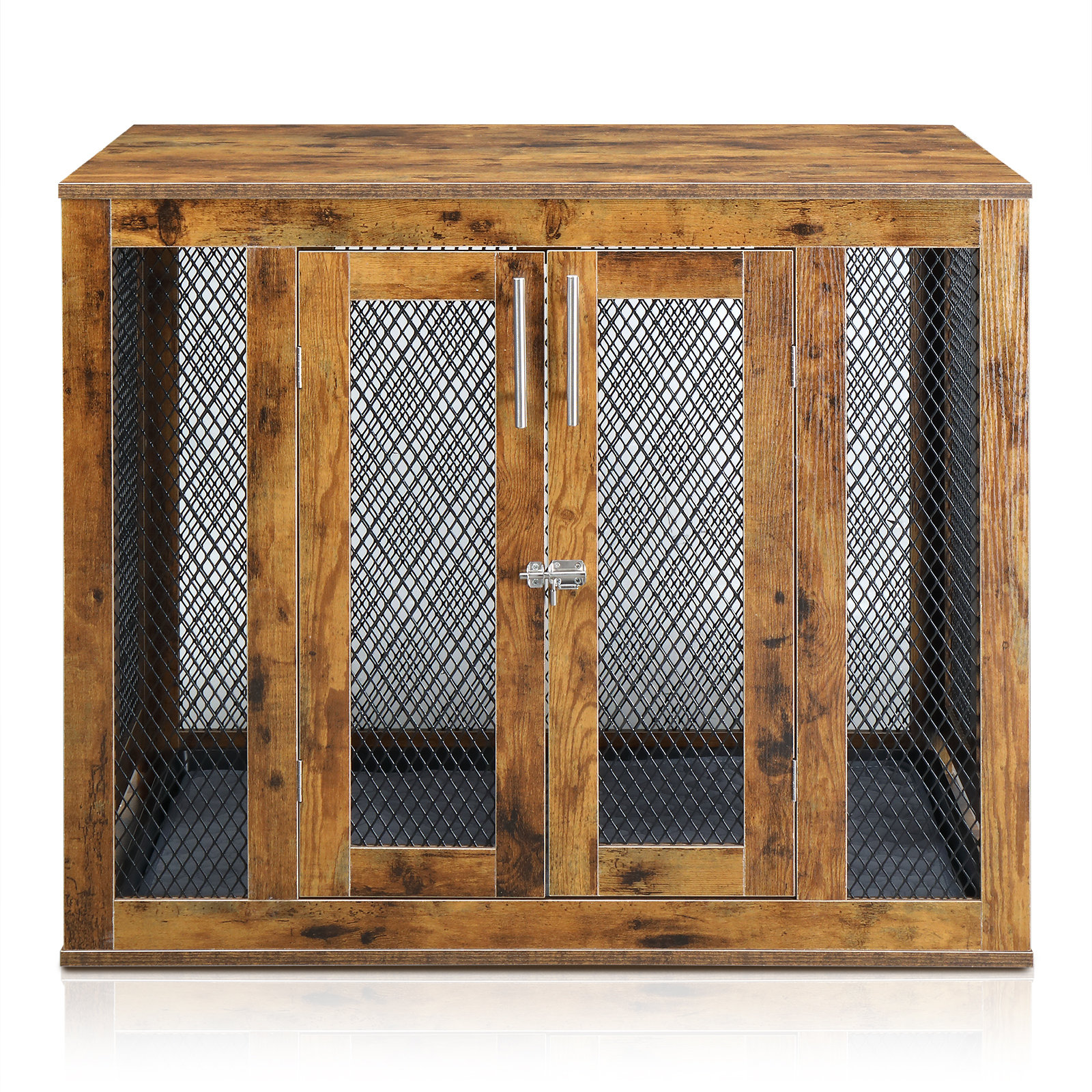 17 Stories Jeimy End Table Rotten Wood Color Detachable Melamine-coated ...