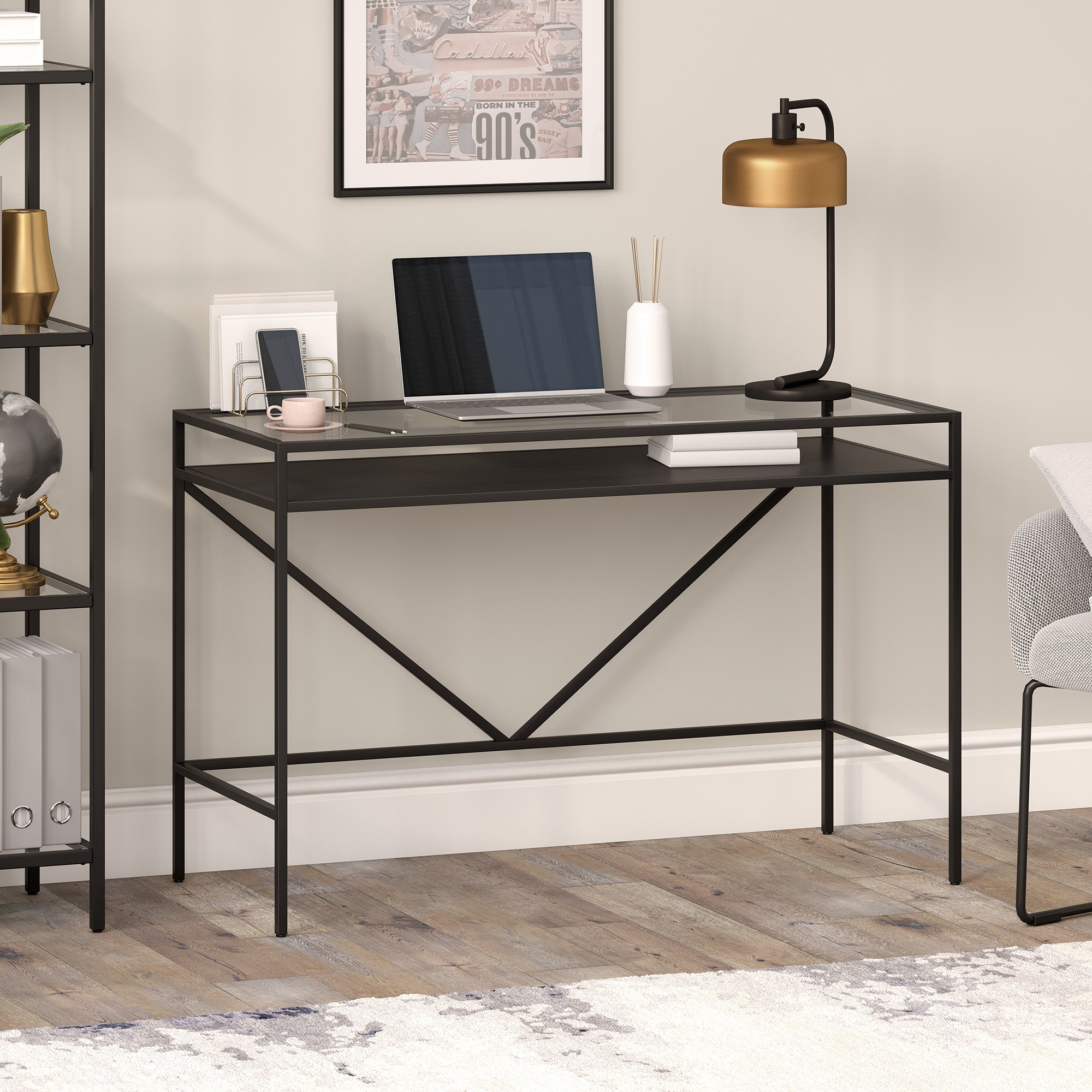 AllModern Duran Glass Desk & Reviews - Wayfair Canada