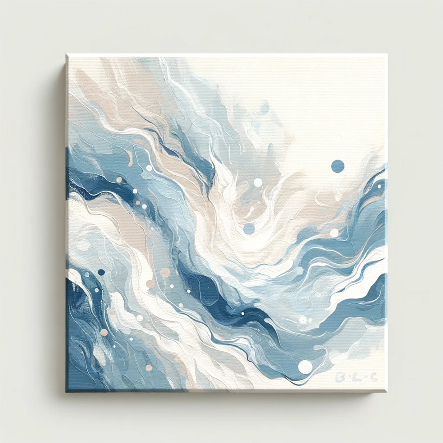 Wrought Studio™ Celestial Surf - Abstract Nautical Wave Canvas Print in ...
