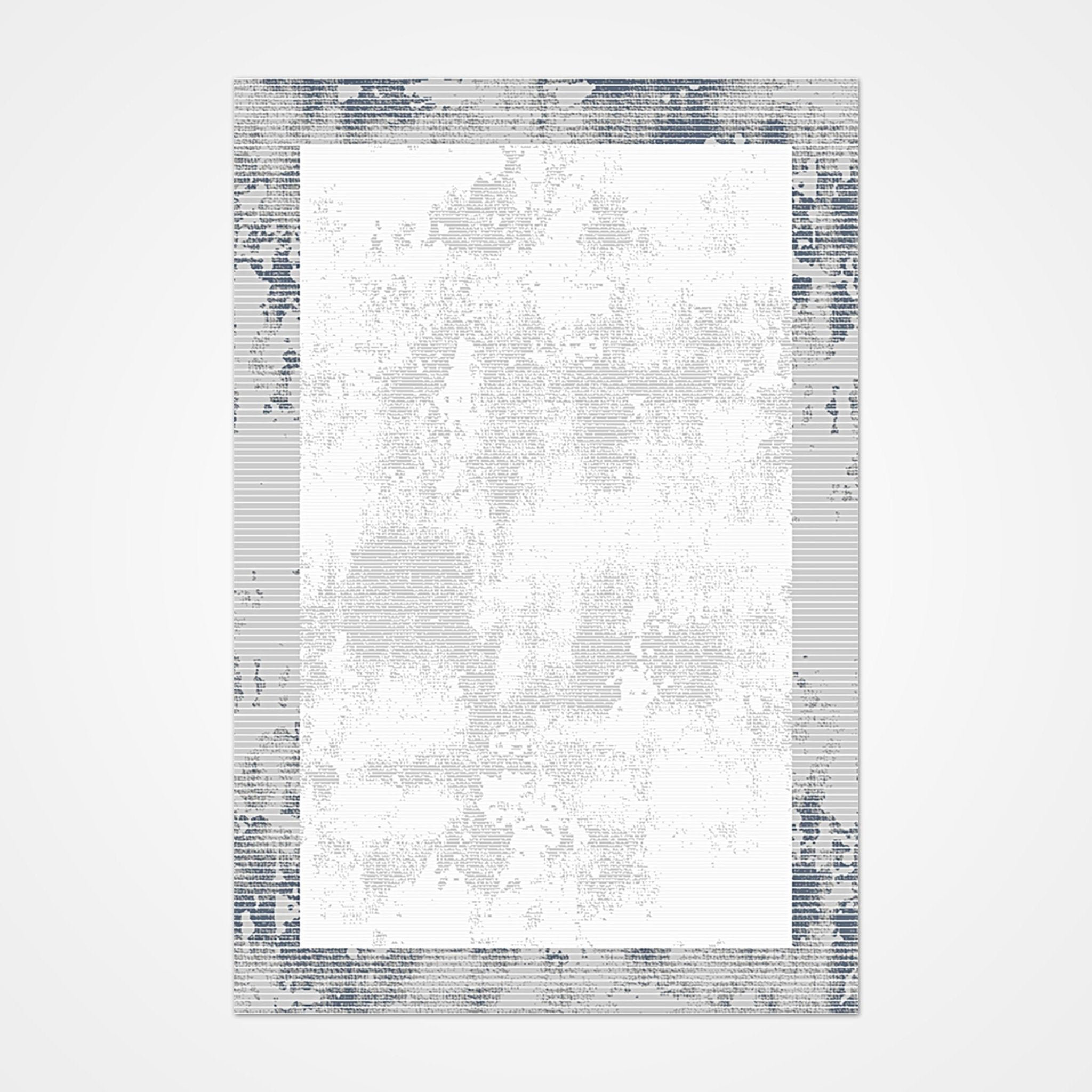 Wade Logan® Chardae Grey Framed Acrylic Machine Made Area Rug | Wayfair