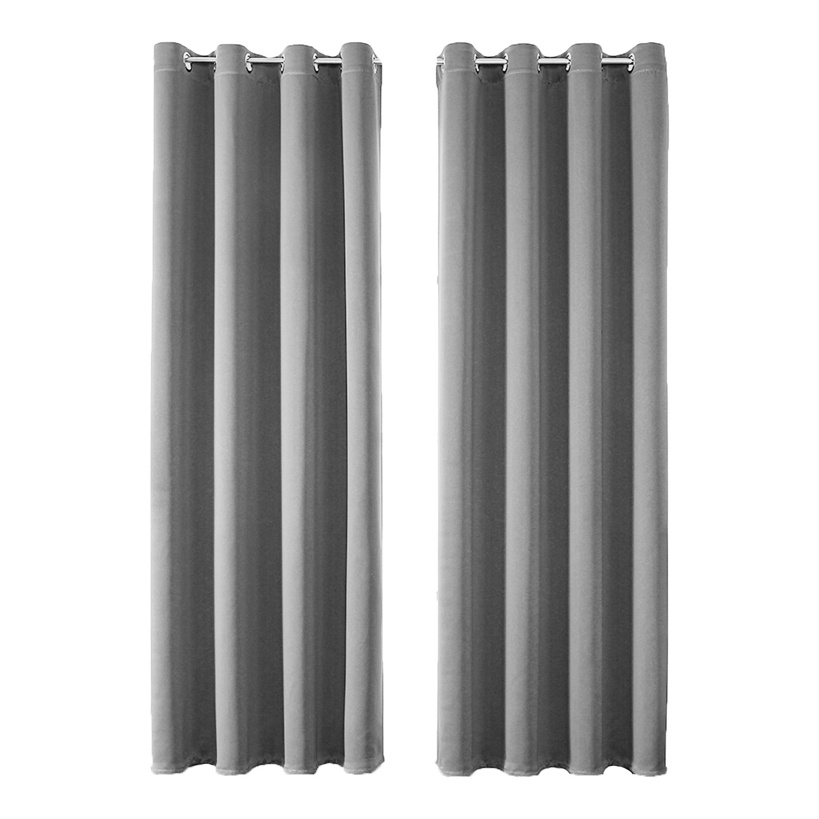 Latitude Run® 2 Pcs Window Curtains Dark Color Sunshade Rod-through ...