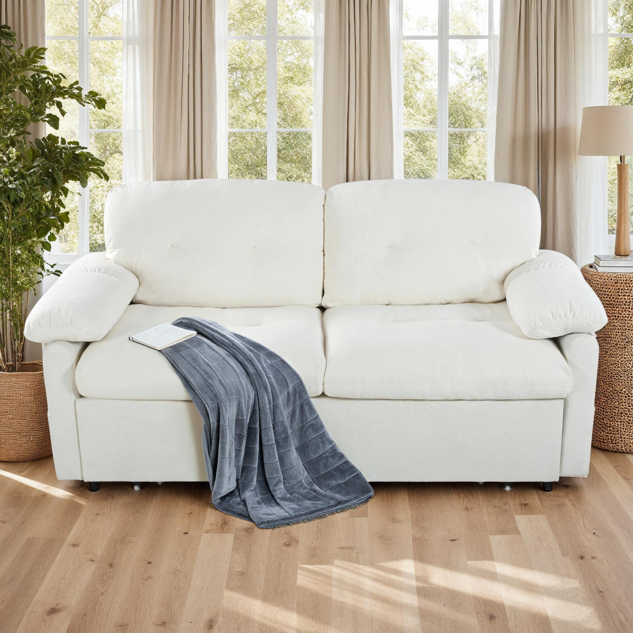 Latitude Run® 3-in-1 Queen Size Convertible Pull Out Sofa Bed with with ...