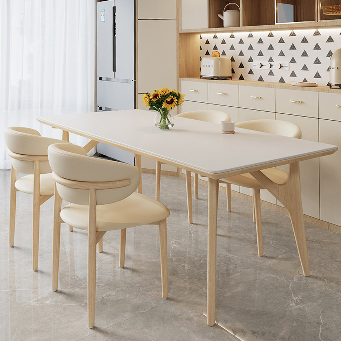 Dining Elegance Modern Simple Dining Table And Chair Combination ...