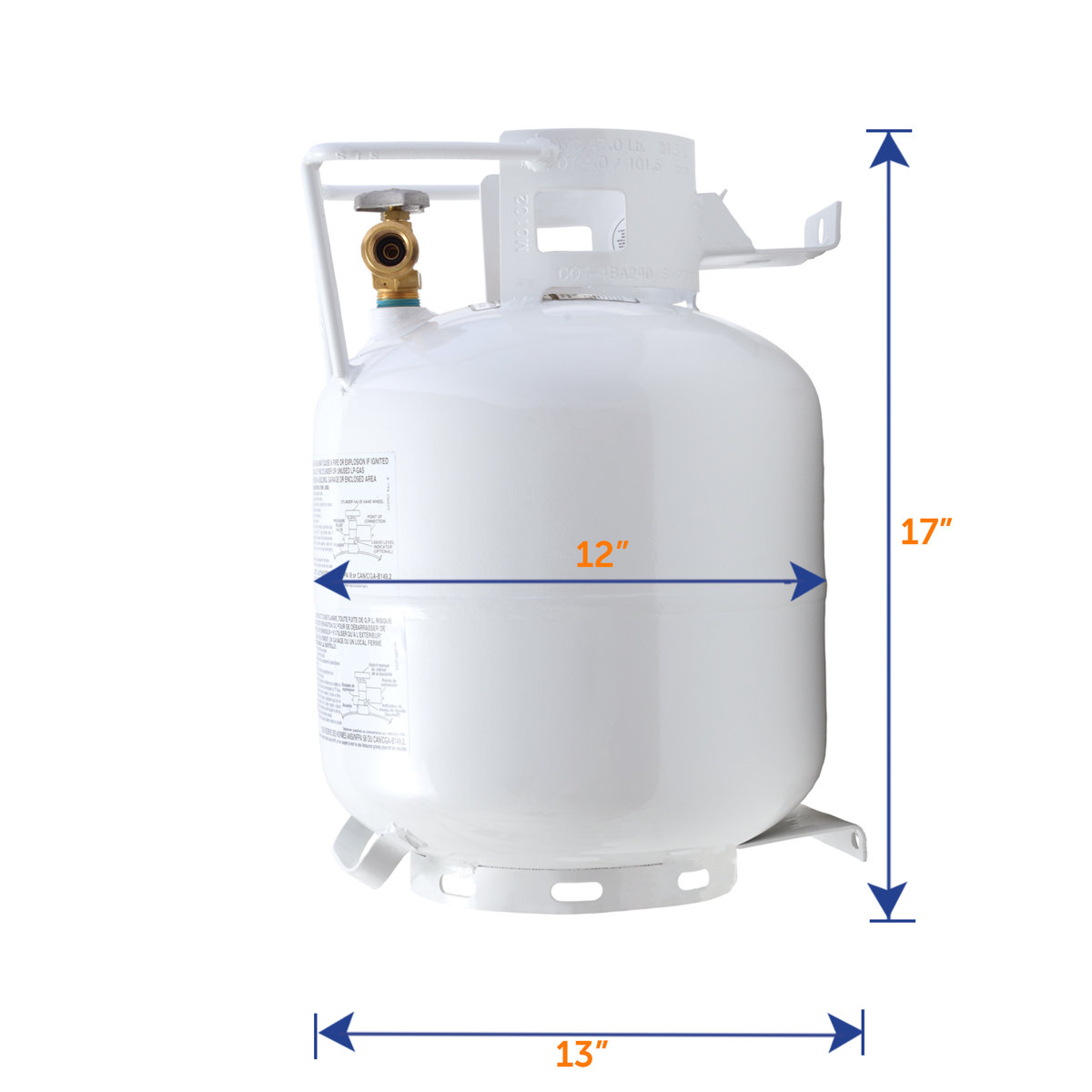 Flame King 30LB Empty Steel Horizontal Propane Tank Cylinder for ...