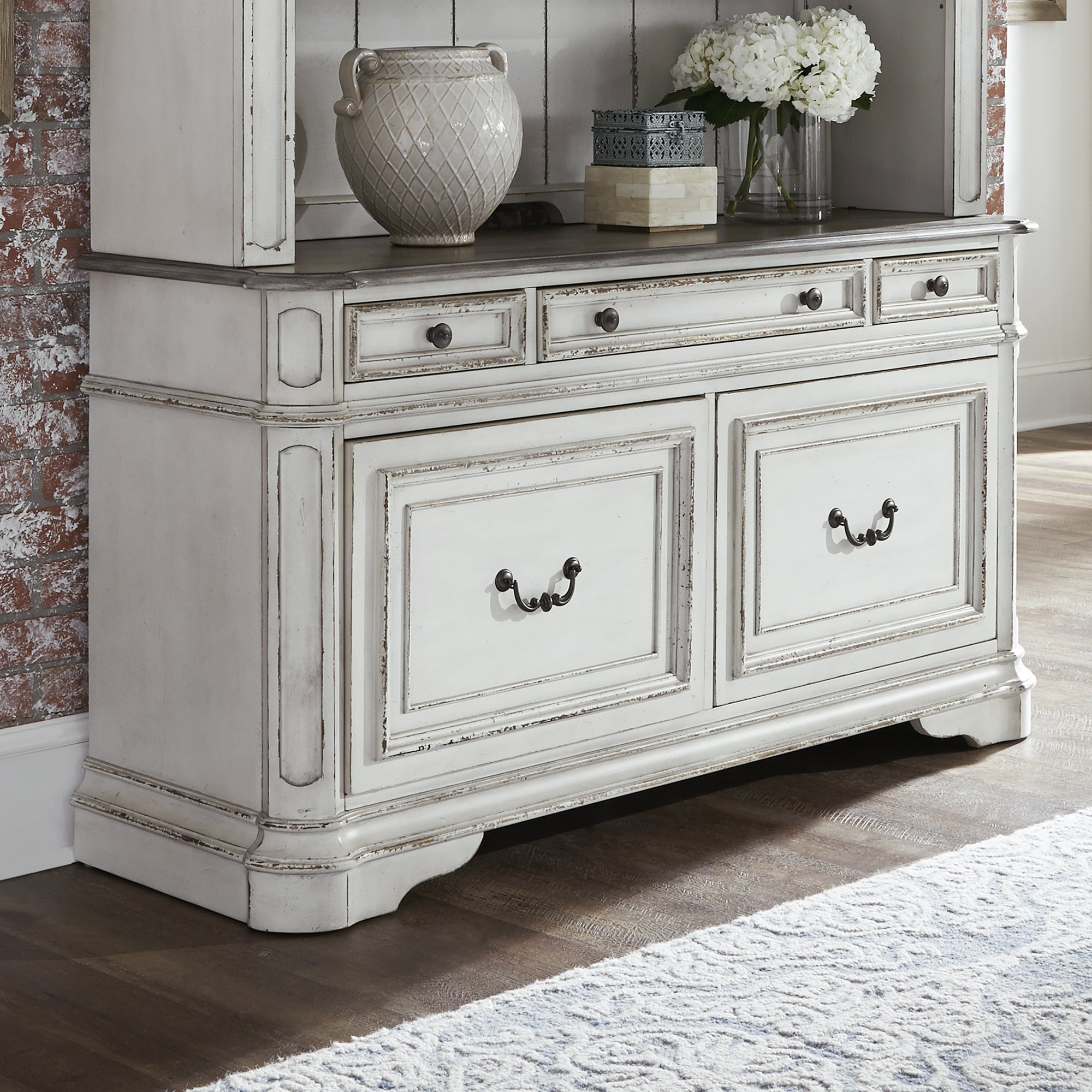 Laurel Foundry Modern Farmhouse Casner 56" Wide 3 Drawer Credenza ...