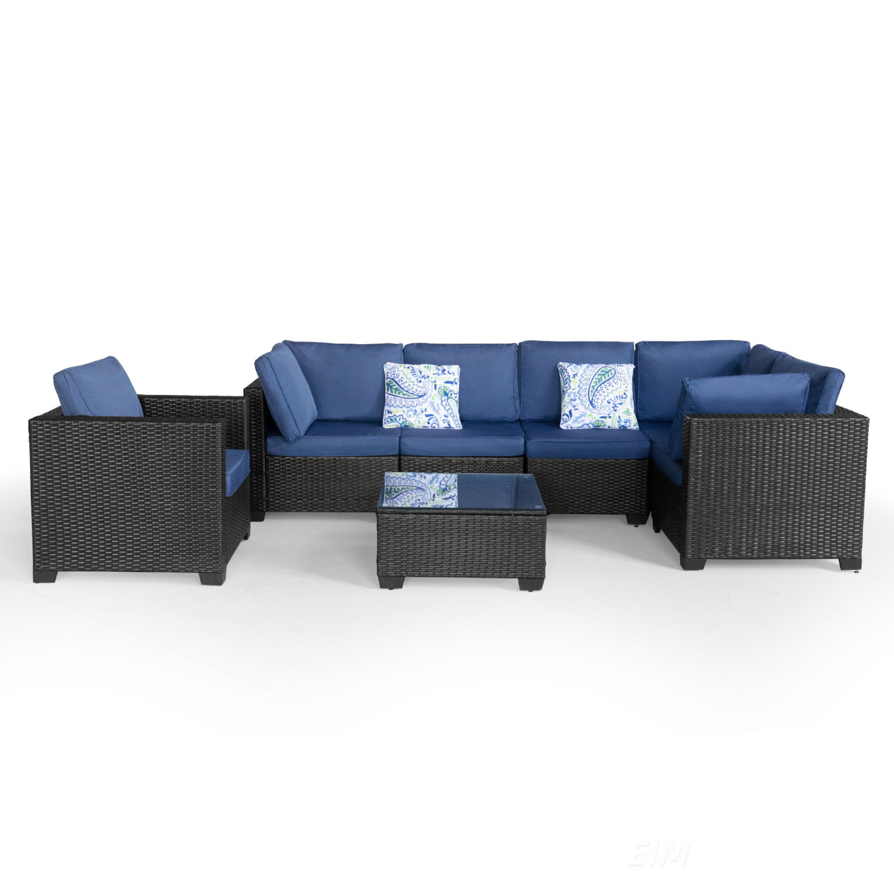 Latitude Run® 7-Piece Outdoor Patio Furniture Set With Soft Cushions ...