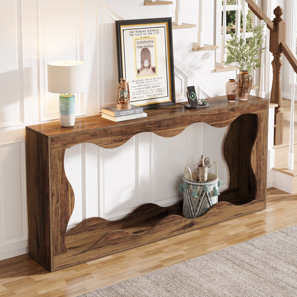 Millwood Pines 63-Inch Scalloped Console Table & Reviews | Wayfair