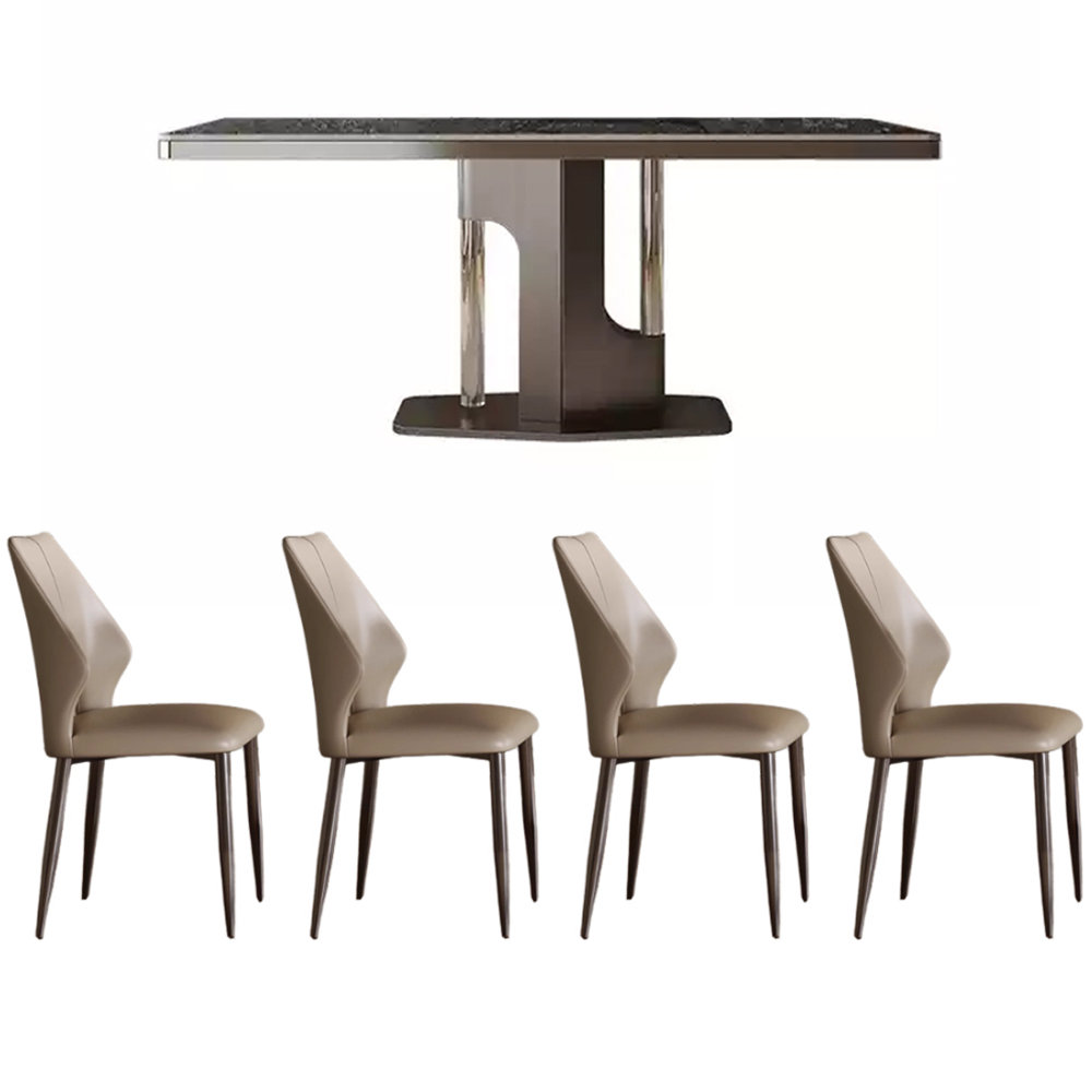 A Zoetic Home Modern Superior Creative Chunky Dining Table Set | Wayfair