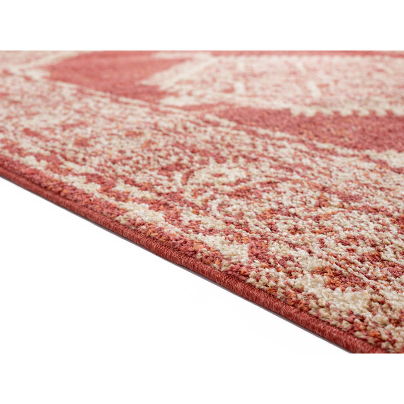World Menagerie Hicklin Performance Brick Red Rug | Wayfair