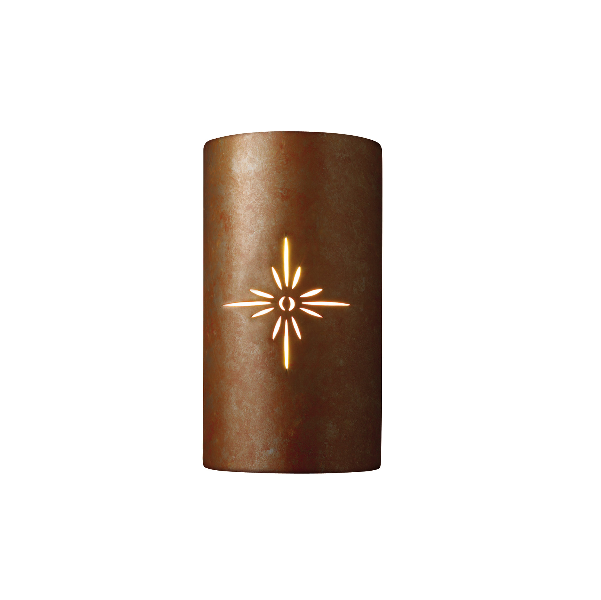 Justice Design Group Sun Dagger Ceramic LED Flush Mounted Sconce | Wayfair