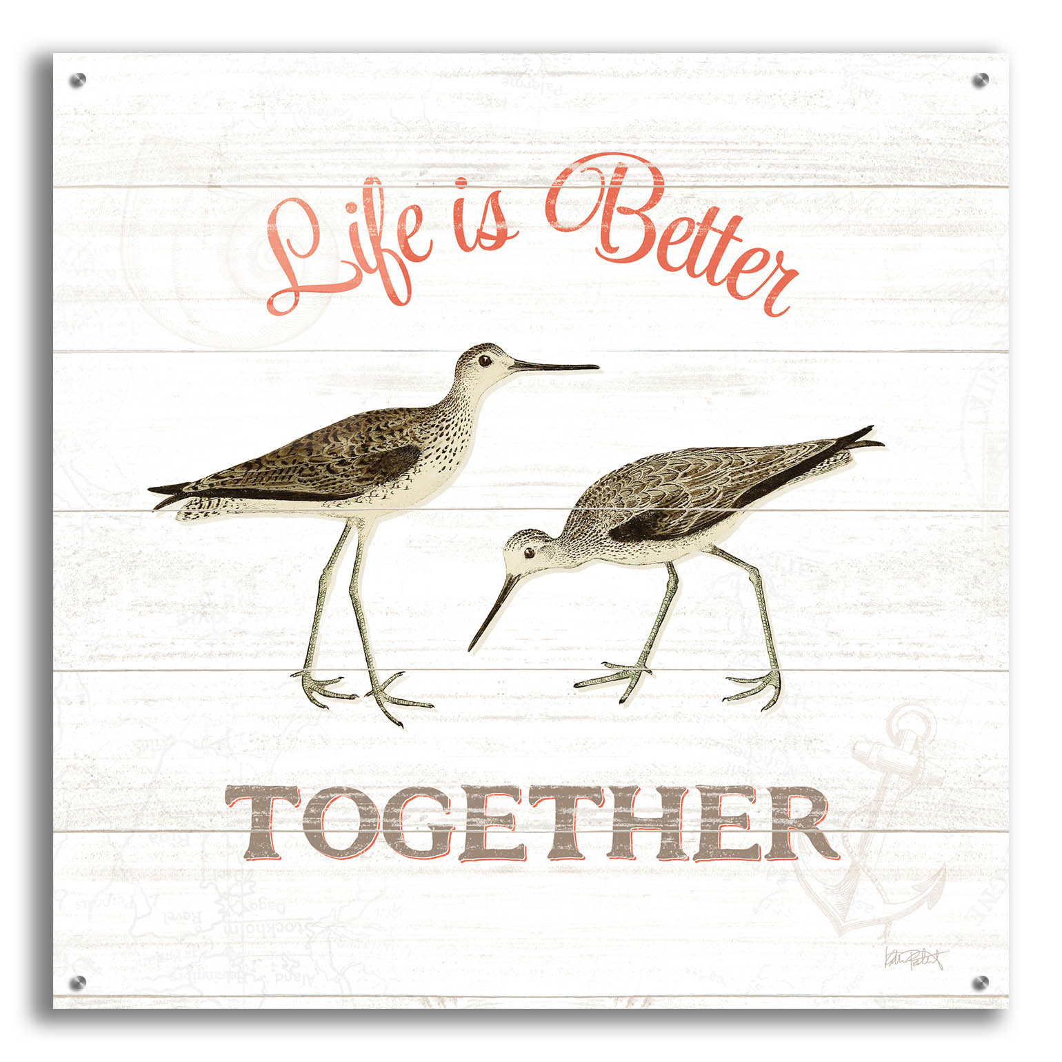 Highland Dunes Bayside 4' by Katie Pertiet Acrylic Glass Wall Art | Wayfair