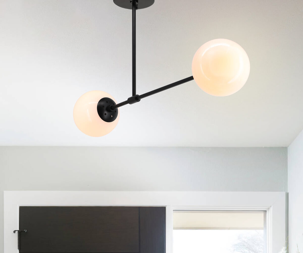 Longshore Tides Andren 2 Light Globe Semi Flush Mount Ceiling Light ...